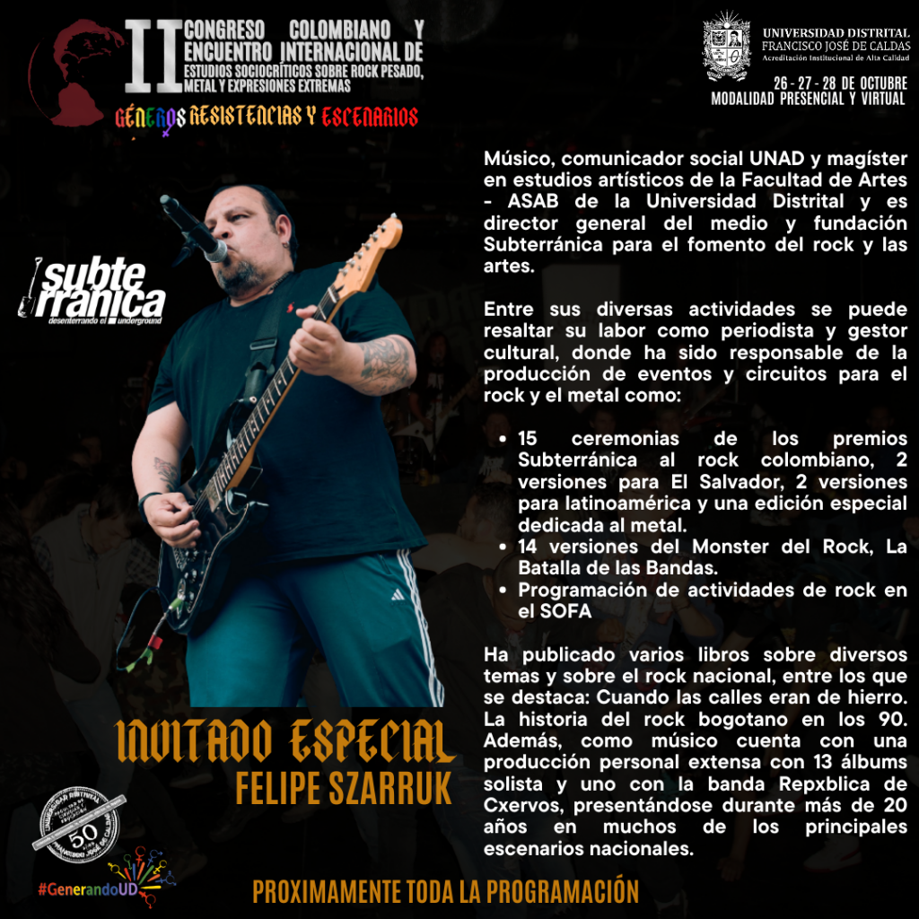Todo listo para el Segundo Congreso Colombiano de Rock y Metal, Géneros ...